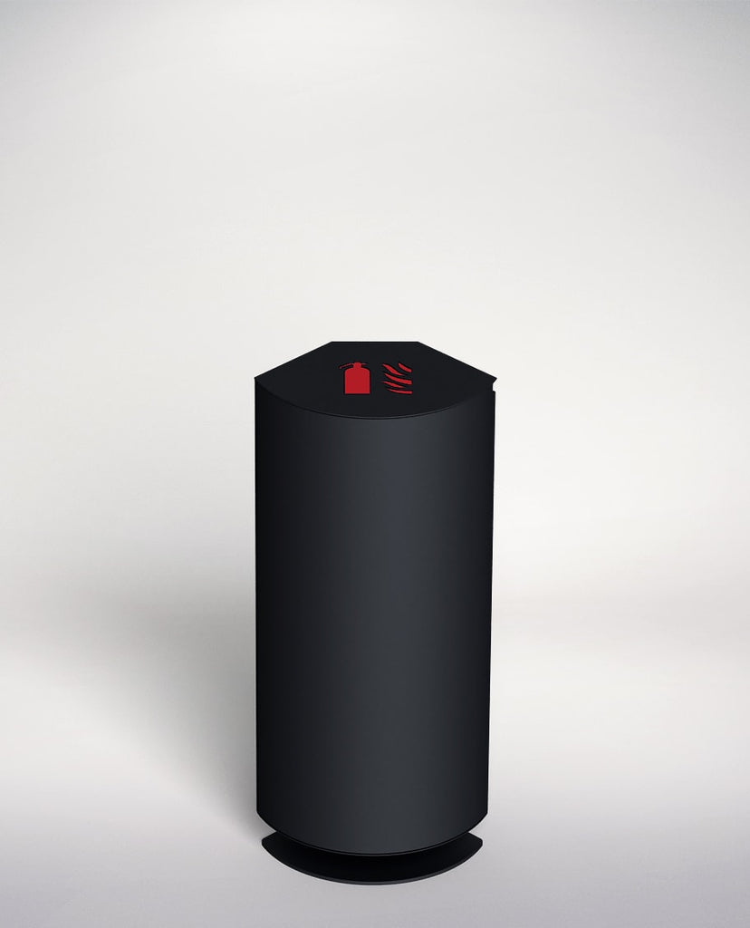 Alto Floor Black Cabinet, Design Stand for Fire Extinguisher | DesignFeu